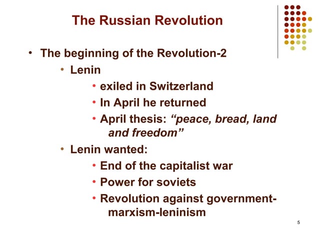 Unit 10 - The Russian Revolution | PPT