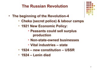 Unit 10 - The Russian Revolution | PPT