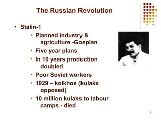 Unit 10 - The Russian Revolution | PPT