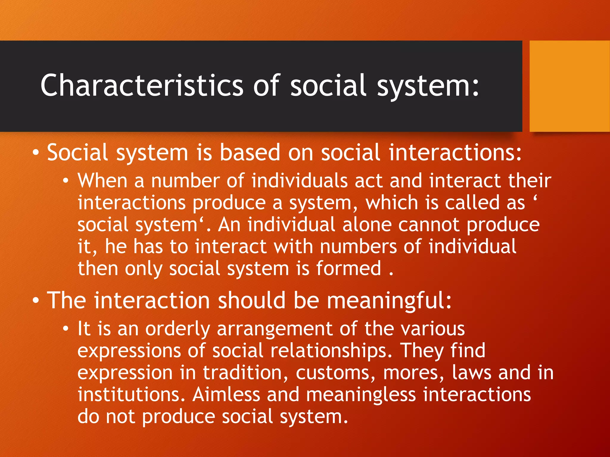 Unit 10 social organization and social system | PPTX