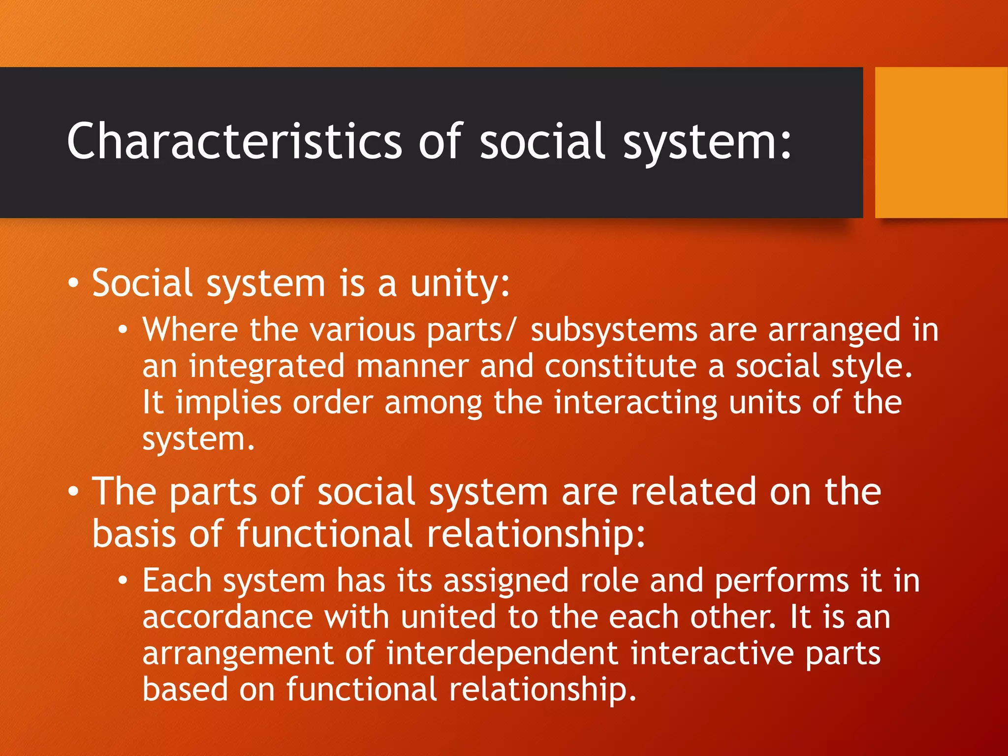 Unit 10 social organization and social system | PPTX
