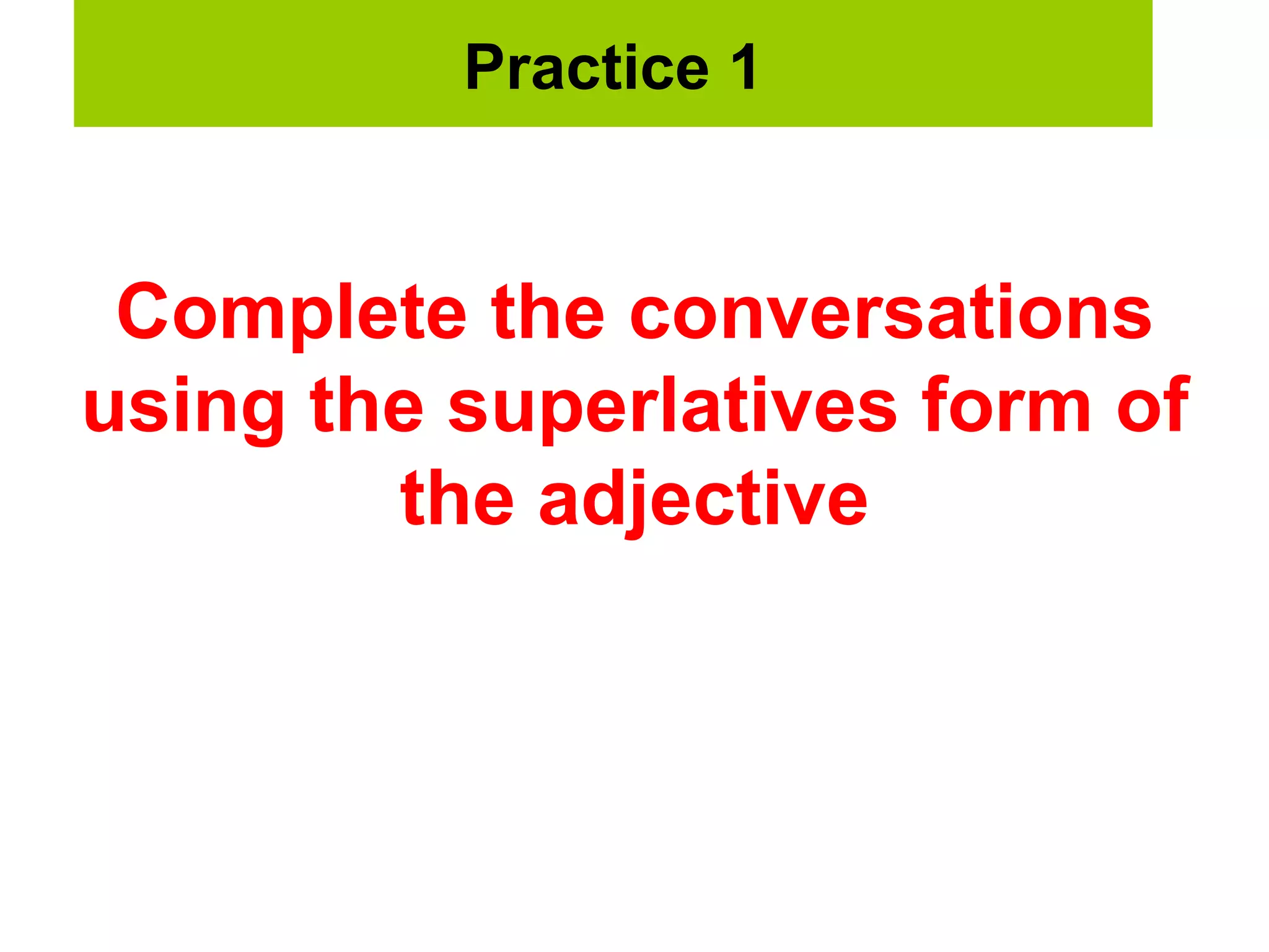 Unit 10 superlatives | PPT