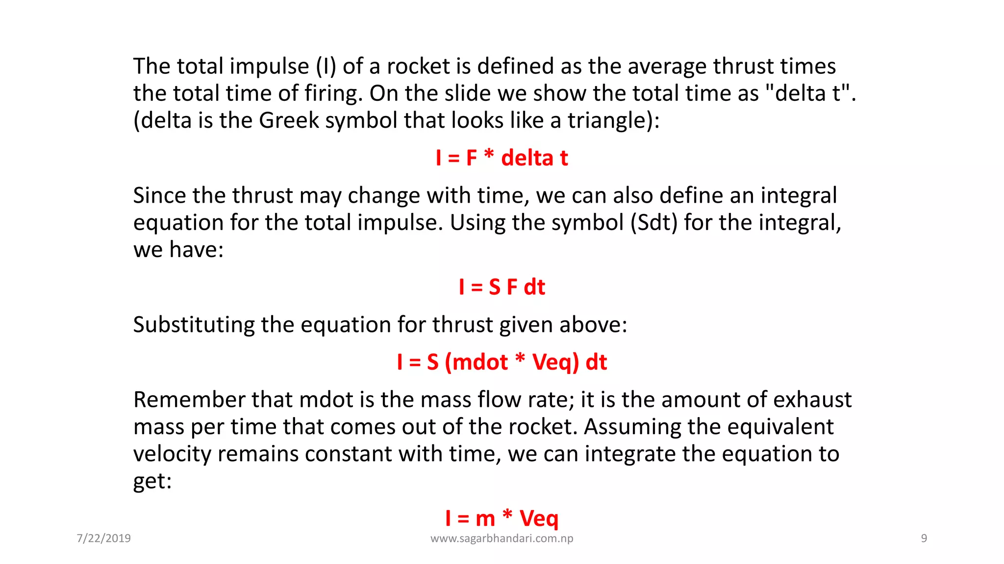 Rocket Basic And Space Propulsion | PPTX