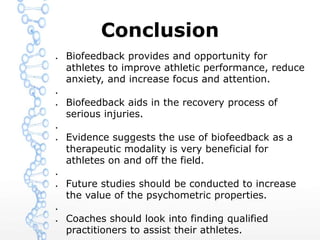 Utilization of BioFeedBack In Sports | PPTX