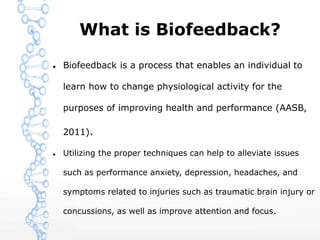 Utilization of BioFeedBack In Sports | PPTX