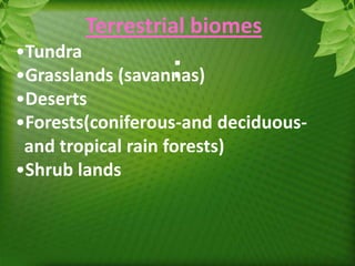 Unit 10 ecosystems biomes and biospheres | PPTX