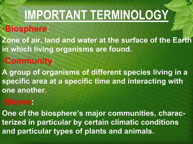 Unit 10 ecosystems biomes and biospheres | PPTX