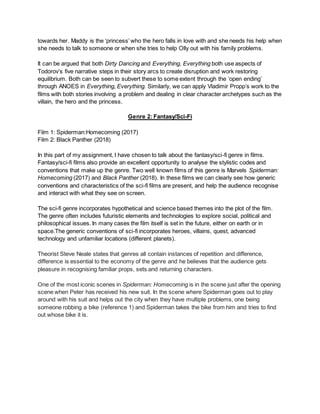 Unit 10: Fictional Film Codes and Conventions | DOCX