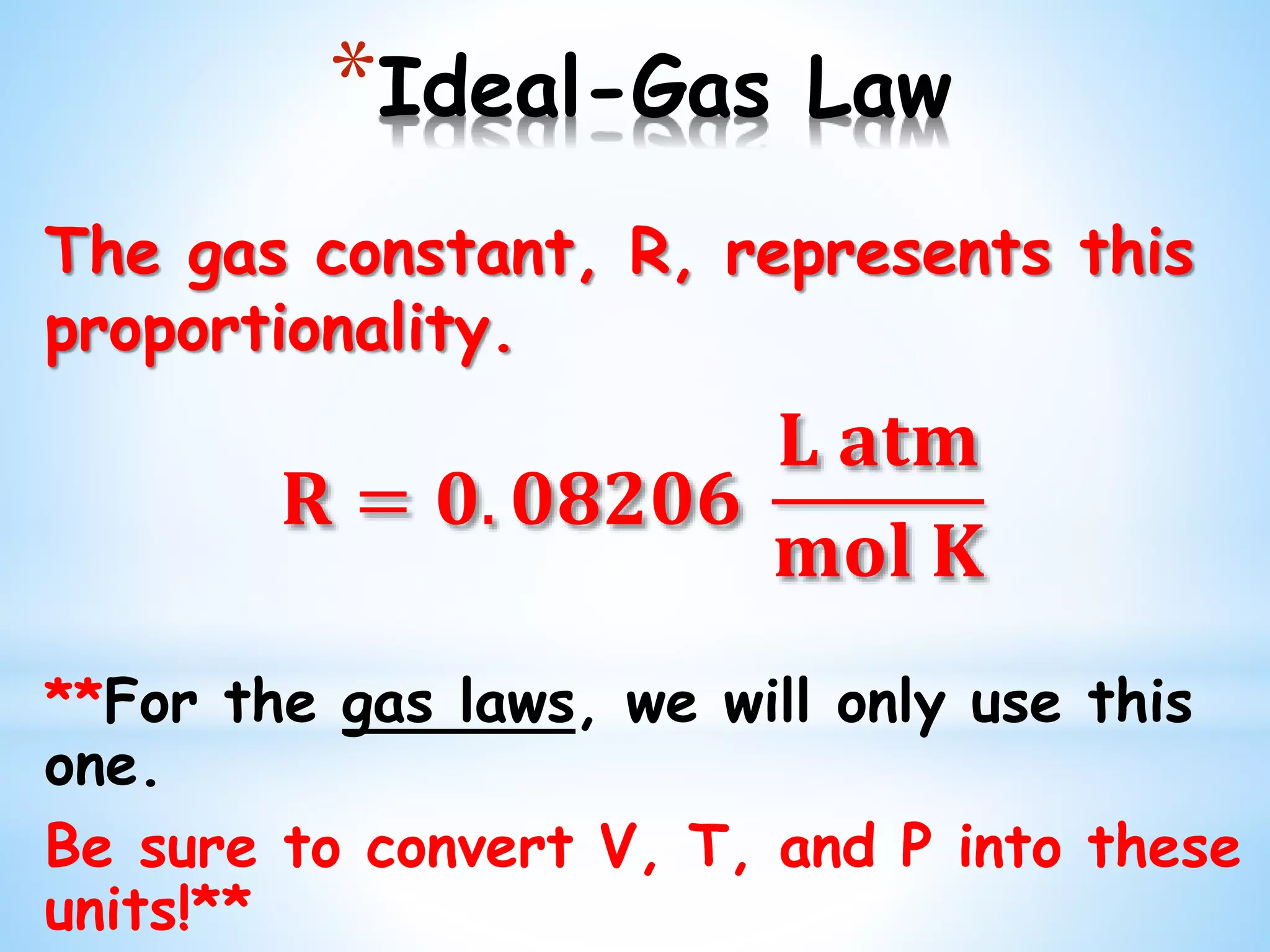 Chem II - Ideal Gas Law (Liquids and Solids) | PPTX