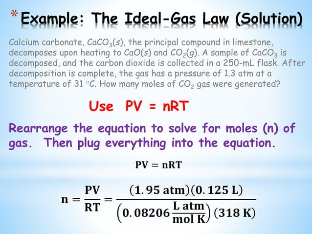 Chem II - Ideal Gas Law (Liquids and Solids) | PPTX