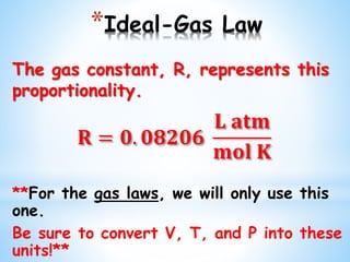Chem II - Ideal Gas Law (Liquids and Solids) | PPTX