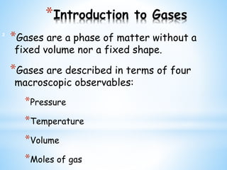 Chem II - Early Gas Laws (Liquids and Solids) | PPTX