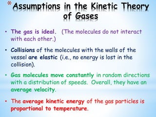 Chem II - Kinetic Molecular Theory of Gases (Liquids and Solids) | PPTX