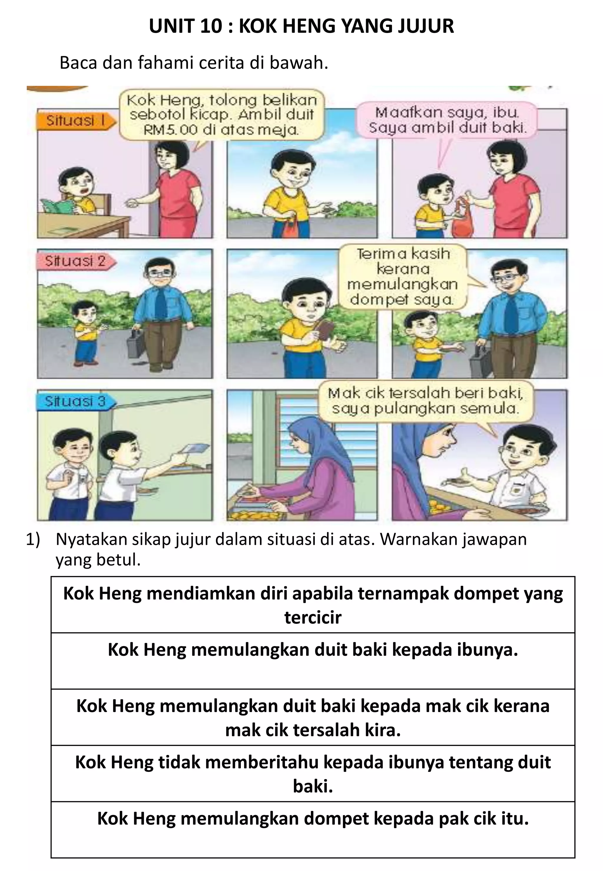 UNIT 10 KOK HENG YANG JUJUR | PDF