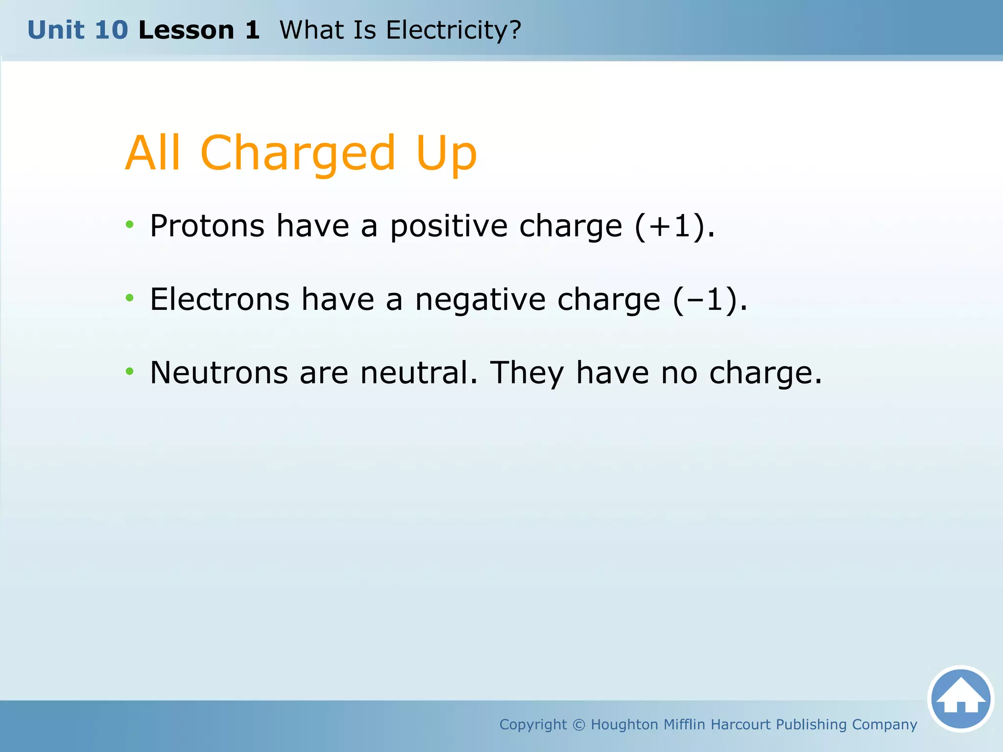 Unit 10 lesson 1 what is electricity | PPT