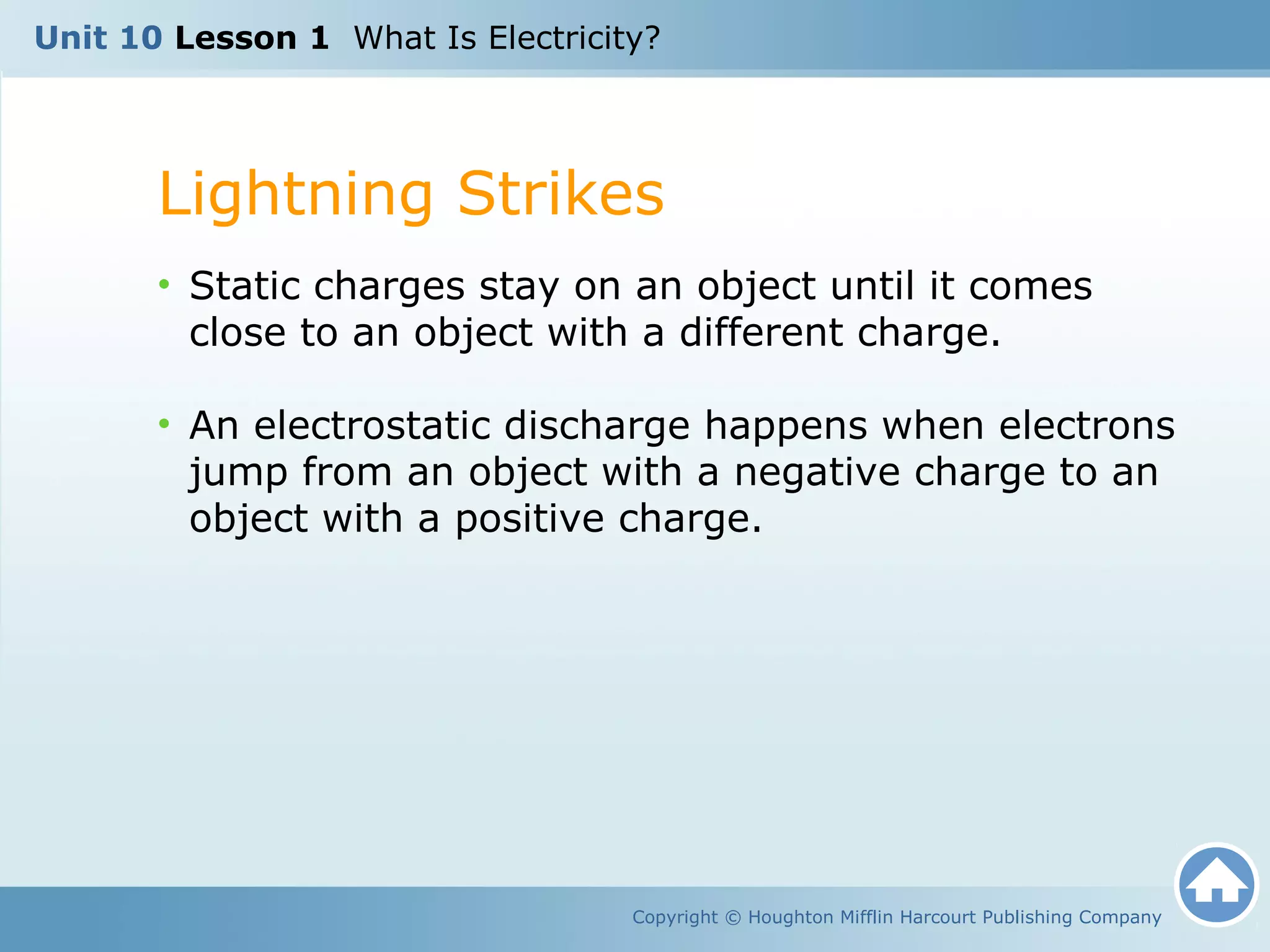 Unit 10 lesson 1 what is electricity | PPT