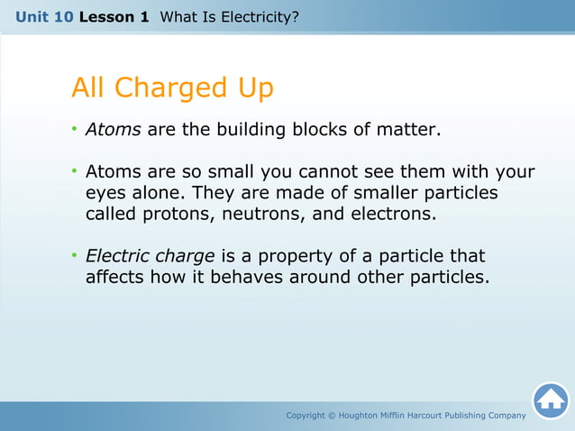 Unit 10 lesson 1 what is electricity | PPT
