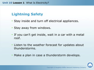Unit 10 lesson 1 what is electricity | PPT