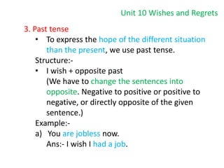 Wishes and Regrets | PPTX