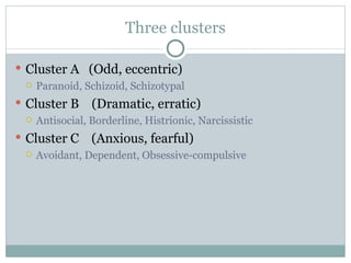 Unit 10 personality disorders 1 | PPT