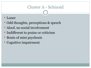 Unit 10 personality disorders 1 | PPT