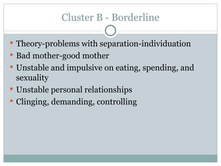 Unit 10 personality disorders 1 | PPT