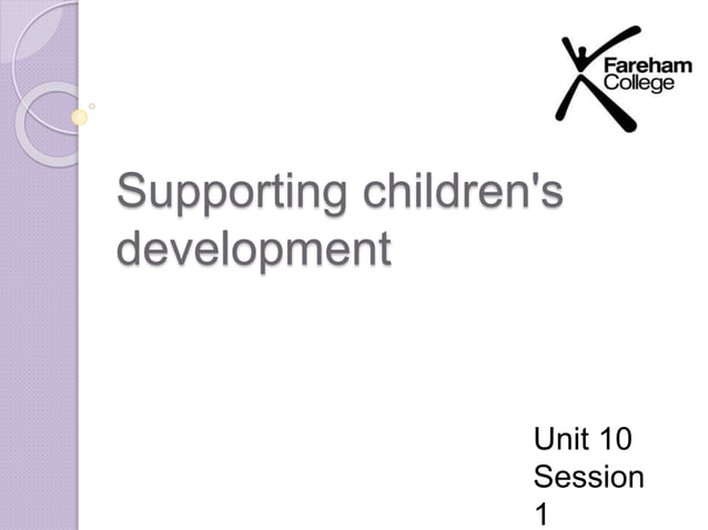 Unit 10 pp Supporting children's development | PPTX
