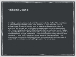 Unit 10 pre production | PPTX | Video Production | Content Production