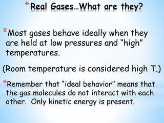 Unit 10 real gases vdw fl14 final | PPTX | Chemistry | Science