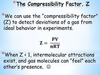 Chem II - Real Gases: Van der Waals (Liquids and Solids) | PPTX
