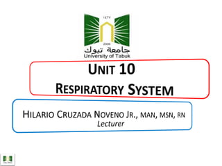 Unit 10 Respiratory System | PPTX