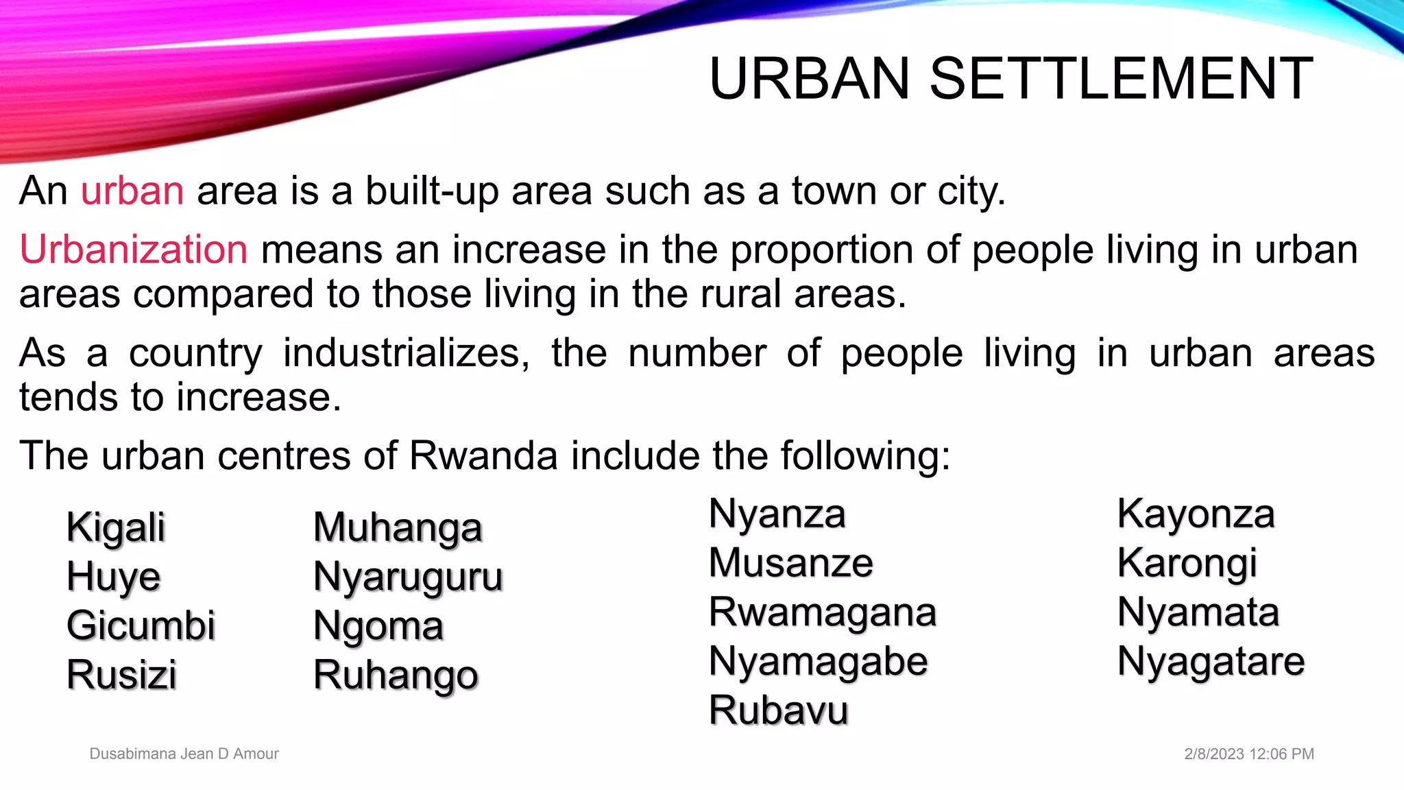 Unit 10 Rural and urban settlement.pptx | Geography | Science