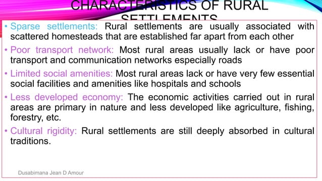 Unit 10 Rural and urban settlement.pptx | Geography | Science