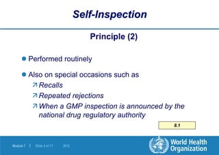 UNIT 10 Self-Inspection and quality audits.ppt