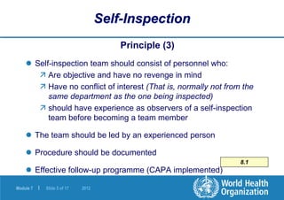 UNIT 10 Self-Inspection and quality audits.ppt