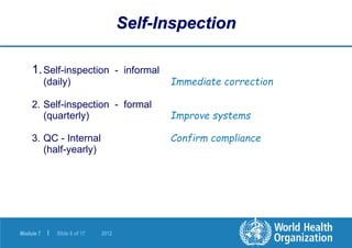 UNIT 10 Self-Inspection and quality audits.ppt