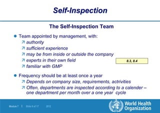 UNIT 10 Self-Inspection and quality audits.ppt