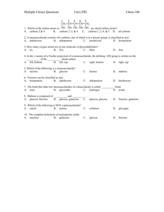 Unit 10 Self-Test.pdf | Chemistry | Science