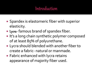 Man Made Rubber FIber Spandex | PPT