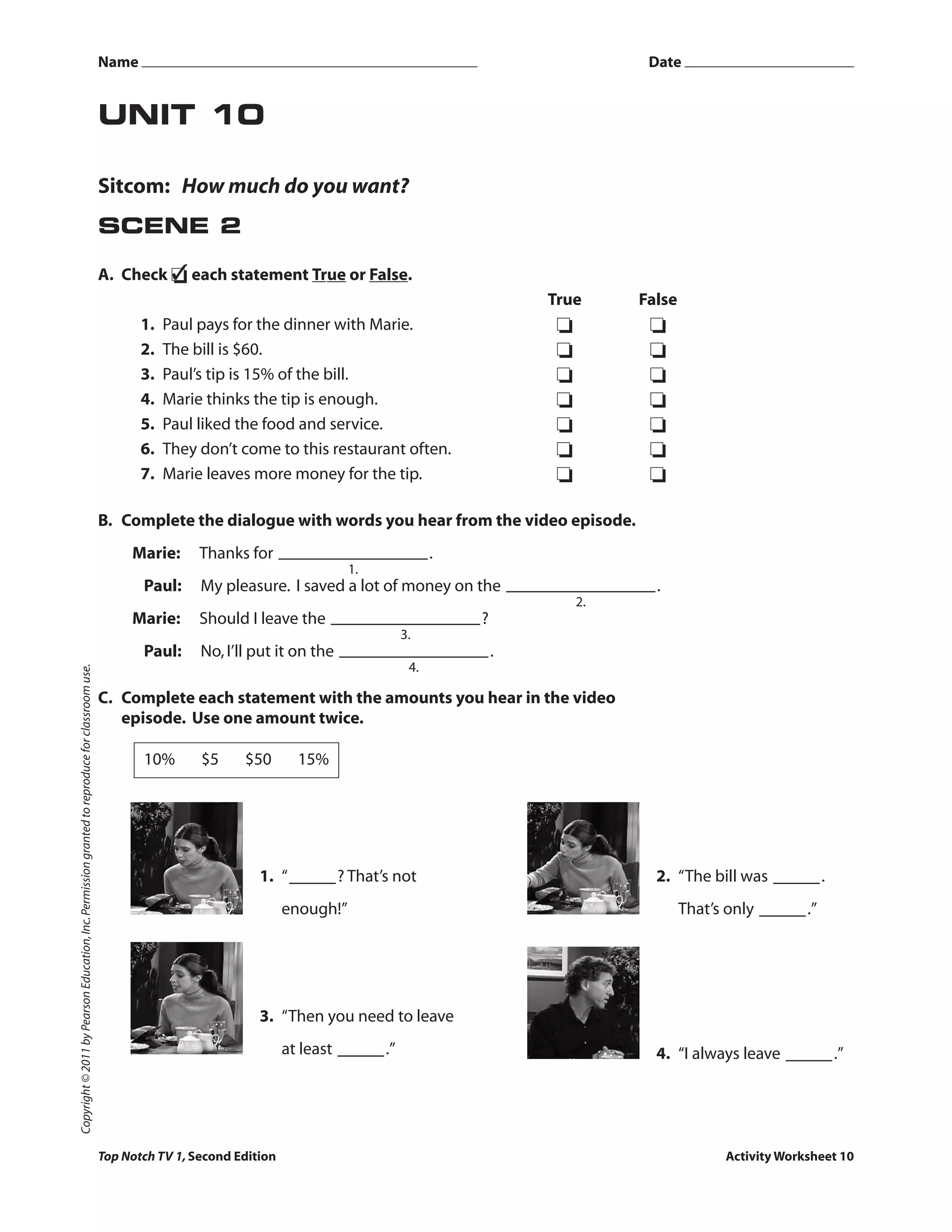 Unit 10 tv_activity_worksheets | PDF