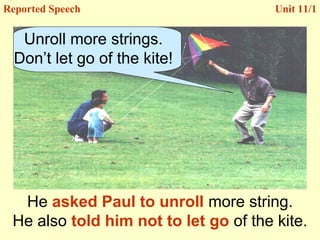 Unit 11 reported speech | PPT