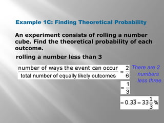 Unit 11.2 theoretical probability | PPT