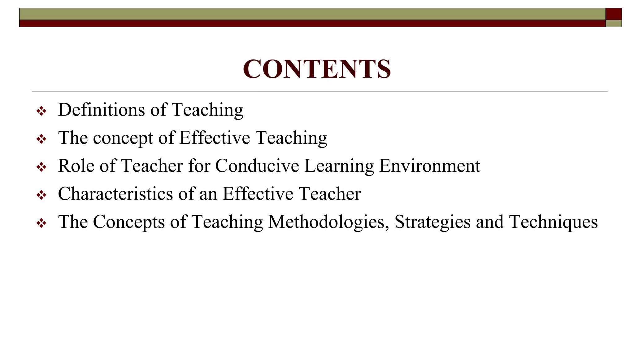 INTRODUCTION TO TEACHING | PPTX | Professional School | Postgraduate ...