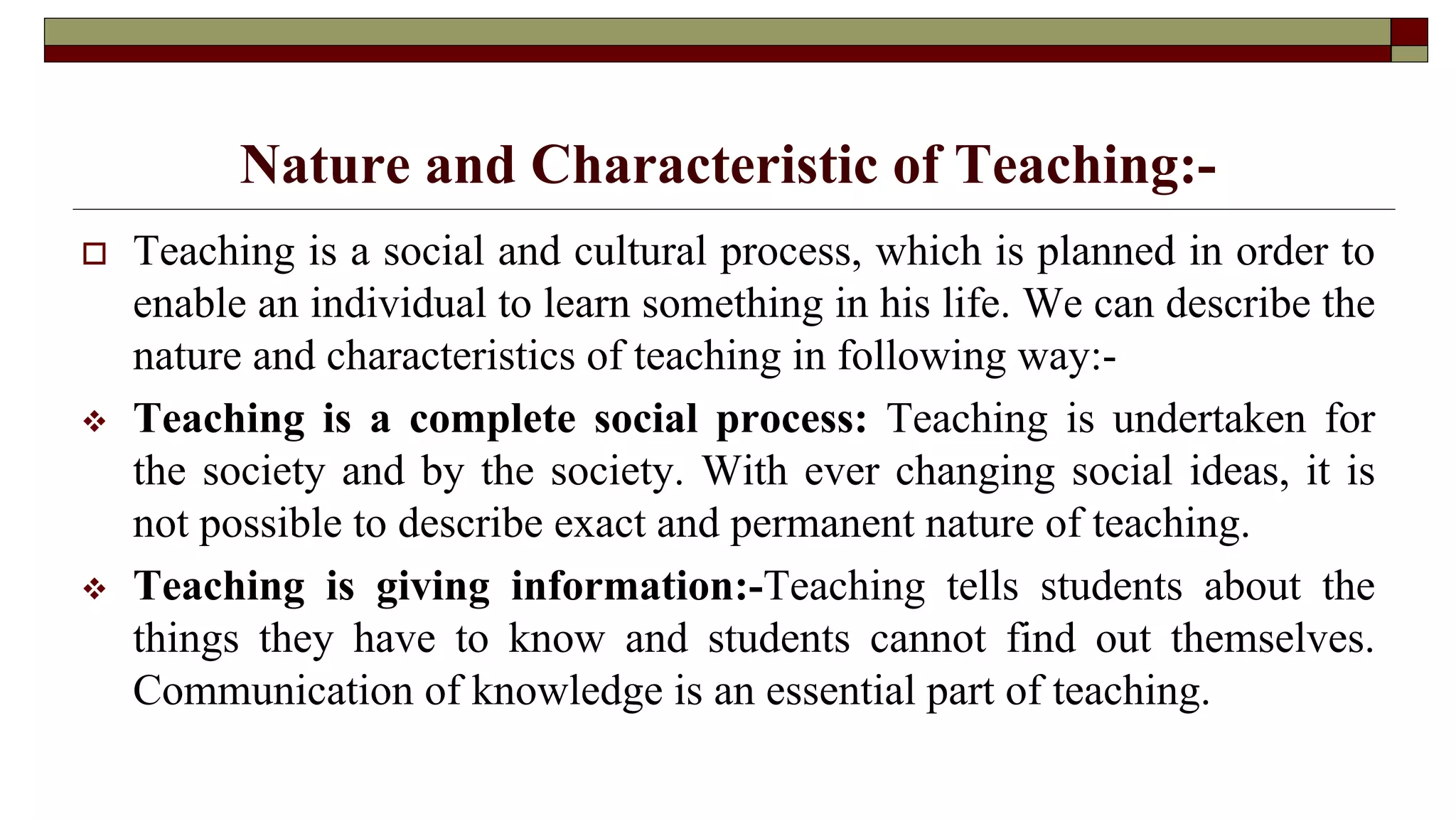 INTRODUCTION TO TEACHING | PPTX