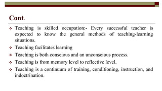 INTRODUCTION TO TEACHING | PPTX