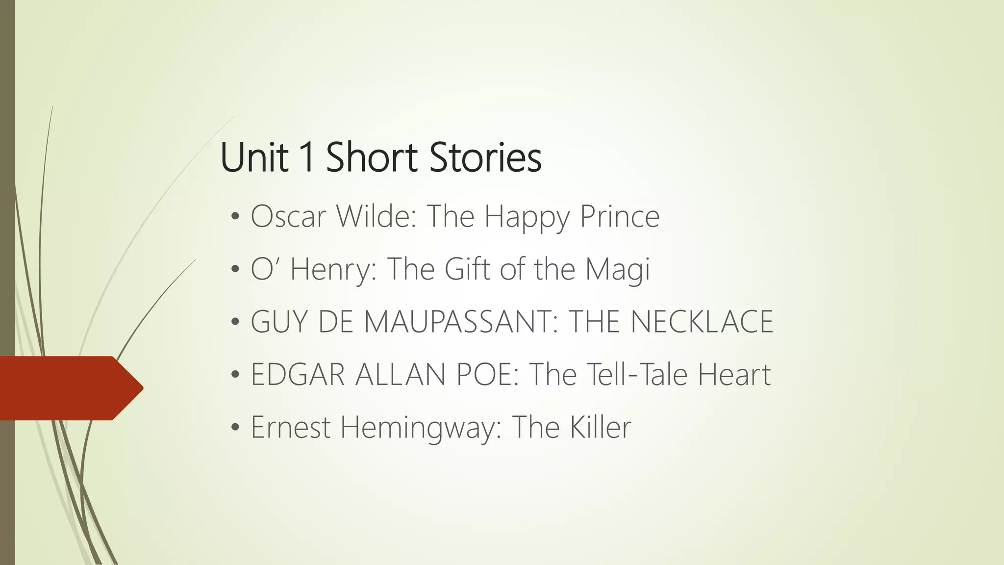 Unit 1 (1).pptx | Fiction | Books and Literature