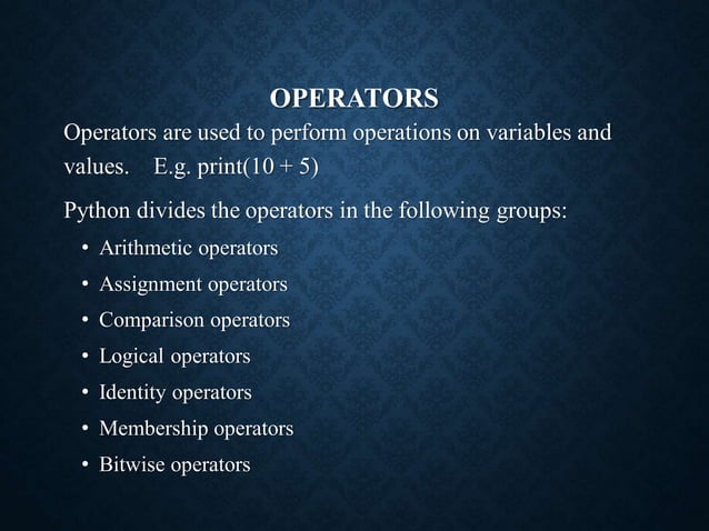 Ppt Notes For Python Language Variable Data Types Ppt Free Download