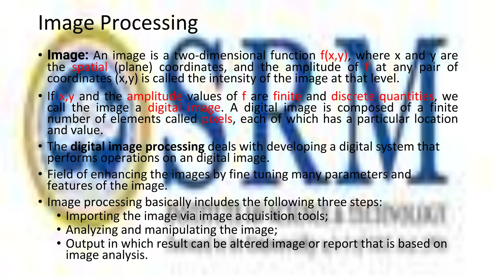 Introduction to Computer Vision - Image formation | PPTX