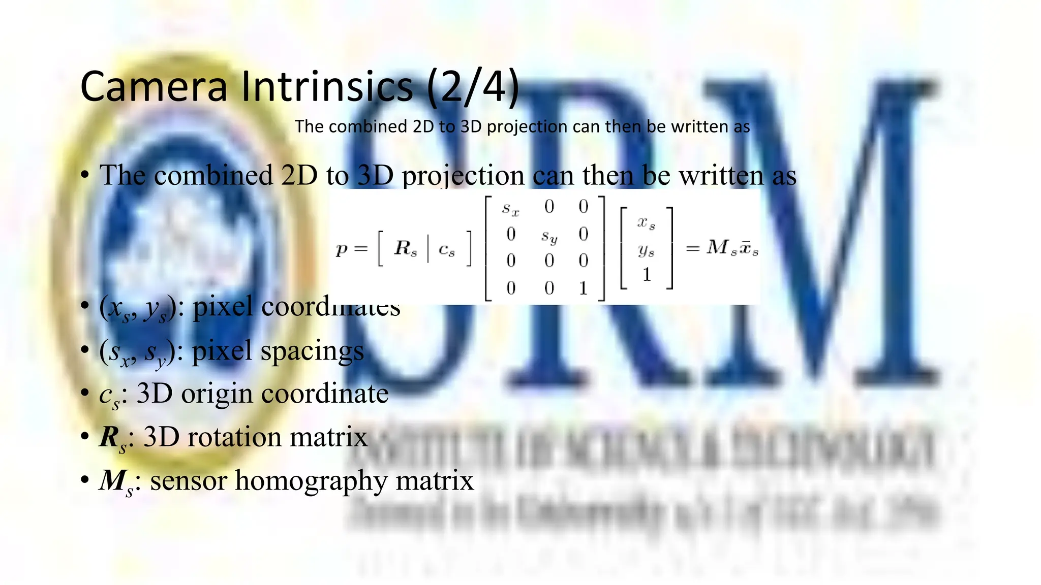 Introduction to Computer Vision - Image formation | PPTX