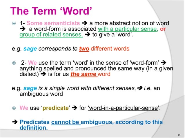 Unit 11 Sense Relations (2) | PPTX